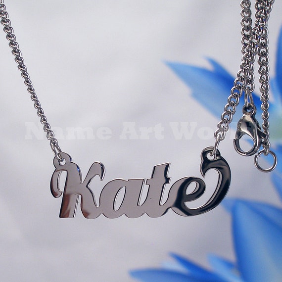 Kate name necklaces. stainless steel. next day ship. never