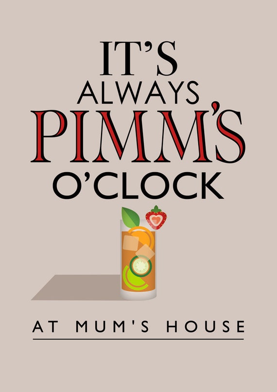 Personalised It's Always Pimm's O'Clock Print