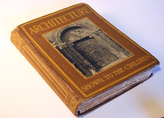 Architecture and Building Vintage old book Handbook textbook