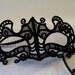 Black lace masquerade mask perfect for cat woman masquerade