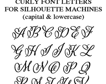 Curly Font File FOR SILHOUETTE MACHINES