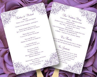 Wedding Ceremony Program Template Vintage Gold