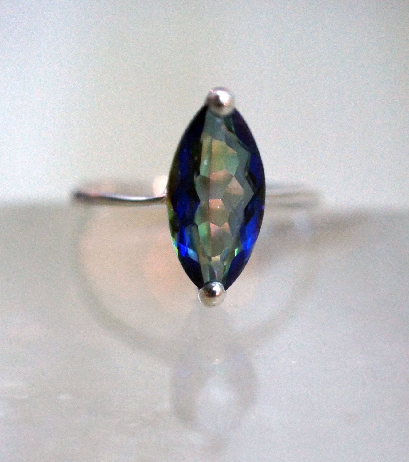 Blue Rainbow Mystic Topaz Stone of Healing Eating Disorders