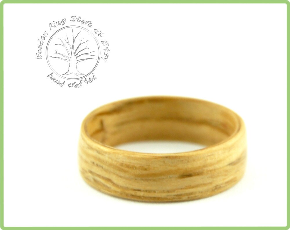 Oak wooden ring wood ring tree ring. Engagement ring