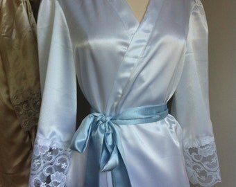 Popular items for white satin robe on Etsy