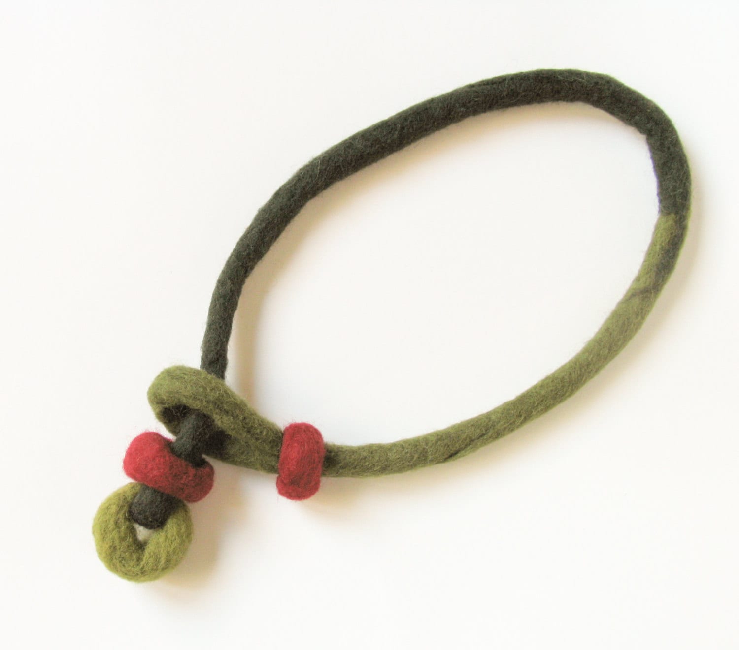 Felt Necklace Felt Wool Fiber Jewelry Handmade Gift For Her