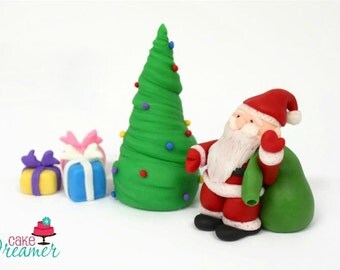 Popular items for santa cake topper on Etsy