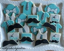 Popular items for little man cookies on Etsy