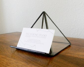 Tall Welded Pyramid Jewelry Organizer in White by RagNBoneStudio