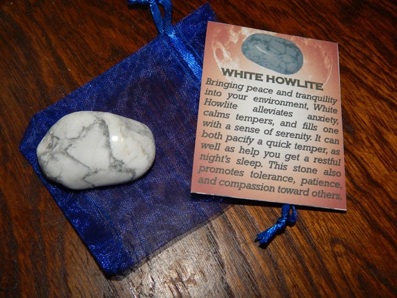 Genuine WHITE HOWLITE Genuine Tumbled White Howlite 1
