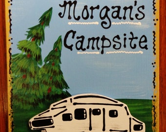 BEAR CUB CAMPSITE Sign Personalized Name Camp by 3CraftyMillers