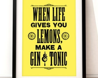 Gin print | Etsy