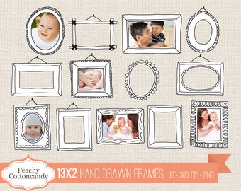 Hanging Doodle Frames Personal and Commercial Use digital