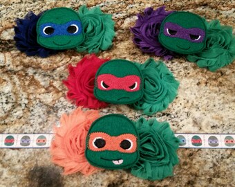Items similar to Teenage Mutant Ninja Turtle inspired headbands on Etsy