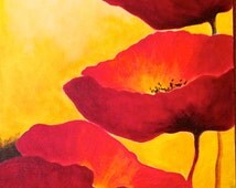 Popular items for acrylic poppies on Etsy