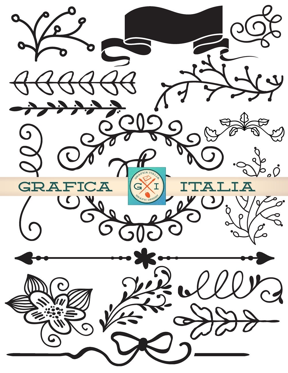 Doodle Clip Art Doodles Digital Clipart Instant by graficaitalia