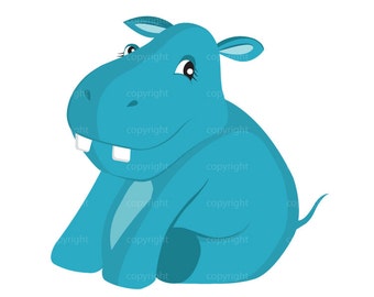 Popular items for hippo clip art on Etsy