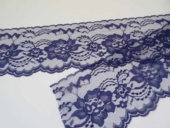 Purple Lace Trim Ribbon 4 inch wide DIY Wedding Lace