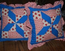 Popular items for quilt block pillows on Etsy