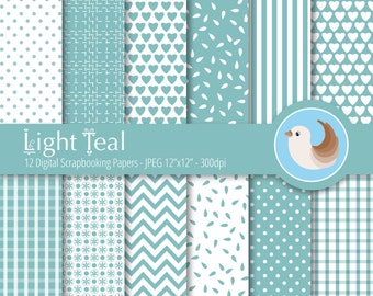 Purple and Teal Digital Paper Peacock Wedding Purple