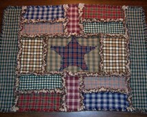 Popular items for rag quilt placemats on Etsy
