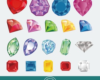 Popular items for jewel clipart on Etsy