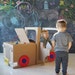 Build-your-own Cardboard Box Bulldozer and Cardboard Box