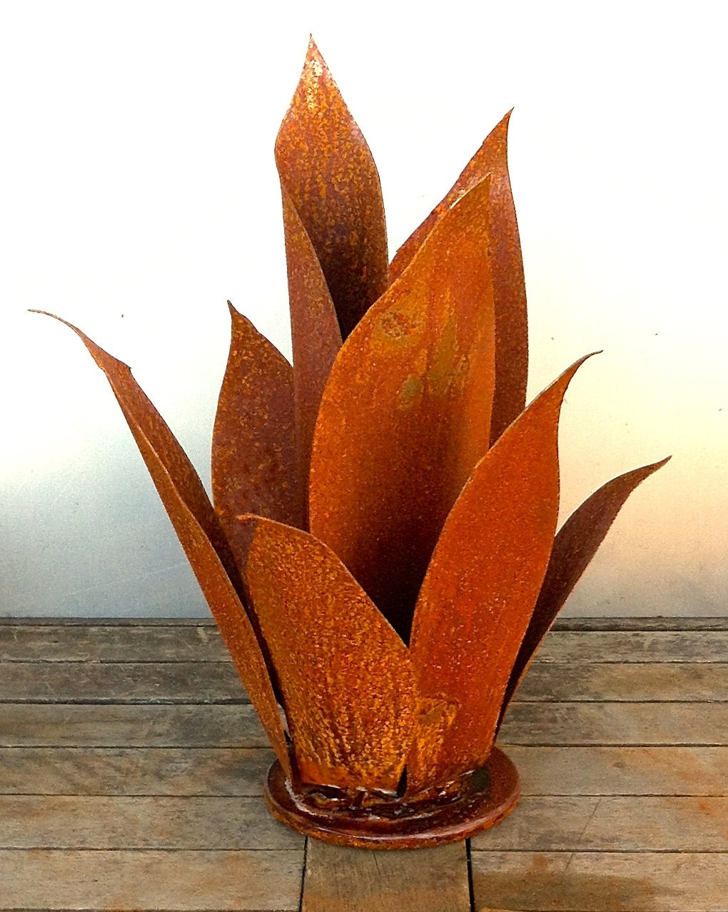 Mini Rustic Agave Metal Yard Art Metal Garden Sculpture