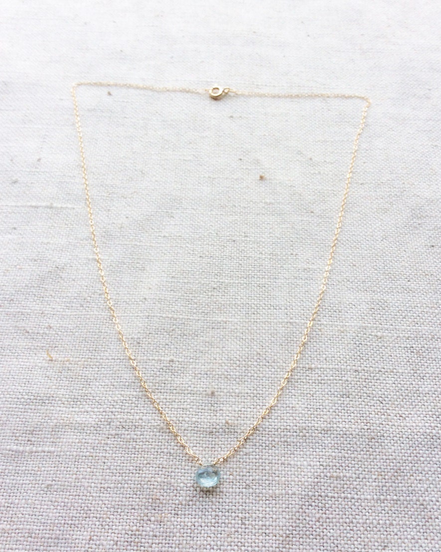 Aquamarine Necklace Aquamarine Jewelry Aquamarine