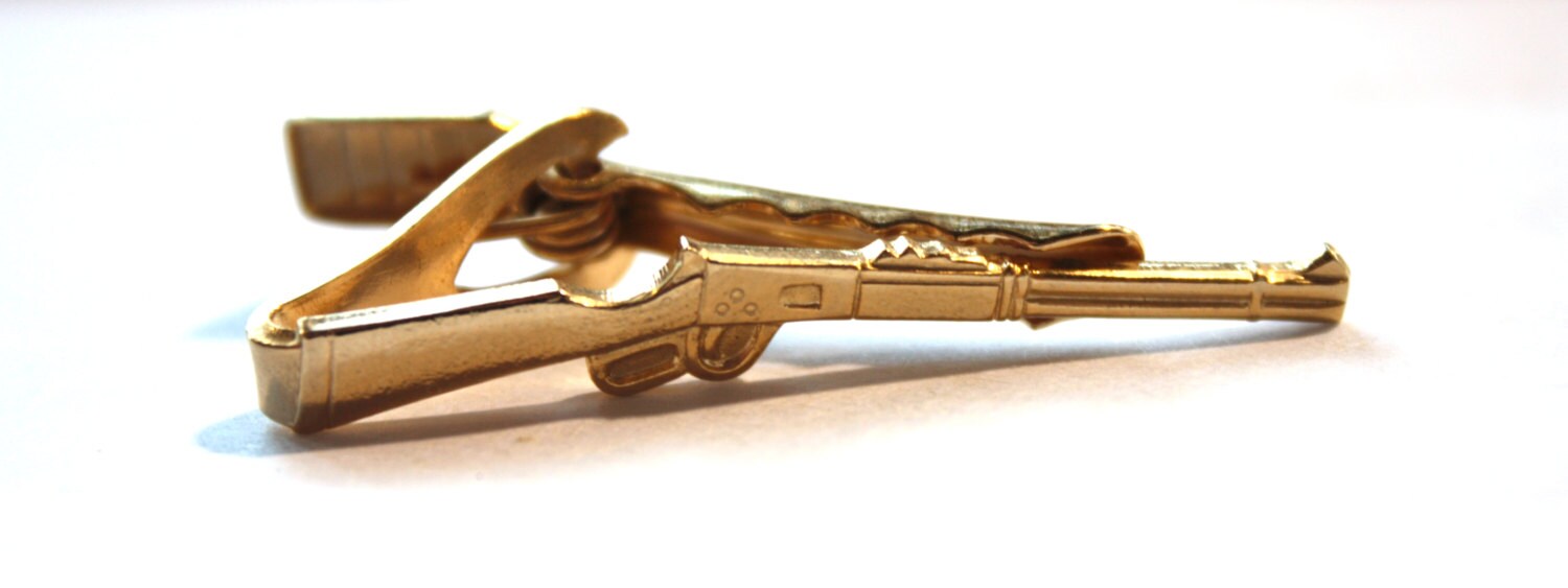 1960s Vintage Gold Carbine Rifle Tie-Clip! – Haute Juice