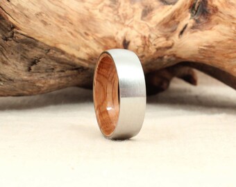 Wood wedding band | Etsy