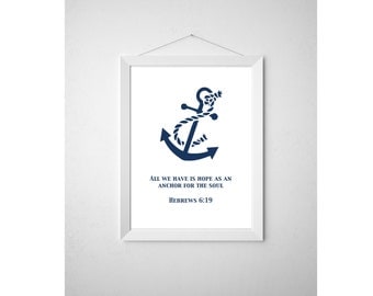 Anchor bible verse | Etsy