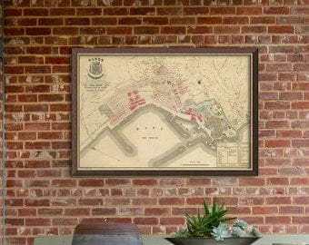 Bucharest map archival fine print Harta by AncientShades on Etsy