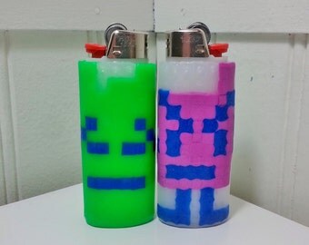 Flower of Life Perler Bead LIGHTER CASE purple by LighterCases