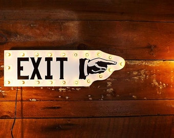 Retro exit sign | Etsy