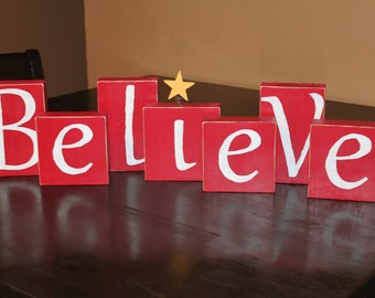 Popular items for believe blocks on Etsy