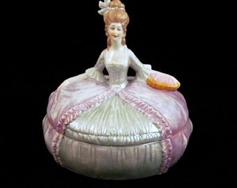 Porcelain powder box | Etsy