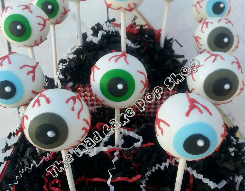 Halloween EYEBALL Cake Pops 12 Cake Pops by TheMaDCakePopShop