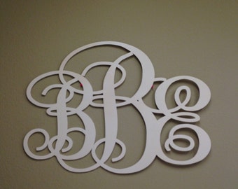 Large Wall Letters, Script Monogram, Wooden Wall Monogram, Nursery ...