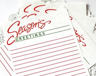 Vintage Christmas Stationery. Paper Ephemera. Letter Writing Paper ...