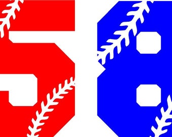 Numbers with Baseball Stitching - Iron on