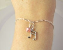 Unique music note bracelet related items | Etsy