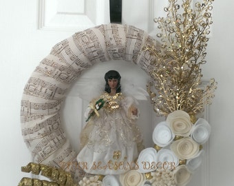 Music note wreath | Etsy