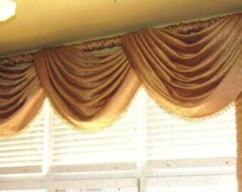 Shaped Valance CUSTOM MADE window by LindasWindowDressing on Etsy