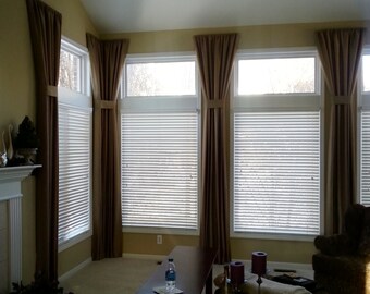 Gathered Rod Pocket Drapery Panels CUSTOM by LindasWindowDressing