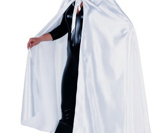 Long White Hooded Cloak - Wedding / Ghost