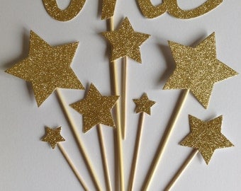 Glitter star toppers | Etsy