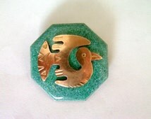 Sterling Silver Jewelry / Old Cuzco Peru Enamel Brooch / 14kt.Jewelry ...