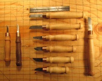 Wood Carving Knives, of 01 tool steel and American hardwoods & Custom ...