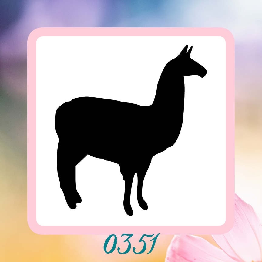 Alpaca Reusable Craft Stencil